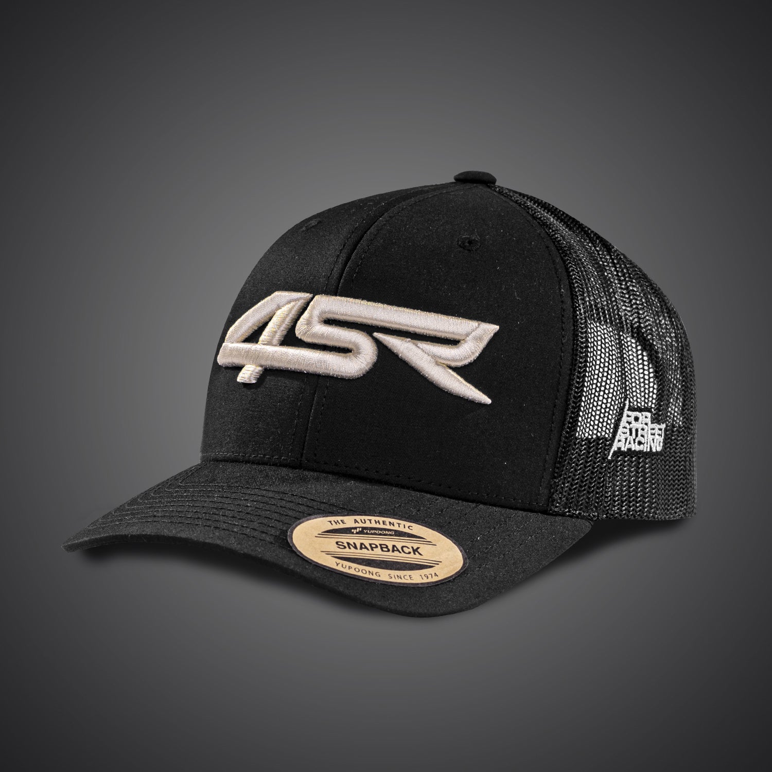Royal Black Cap with mesh and 4SR 3D logo