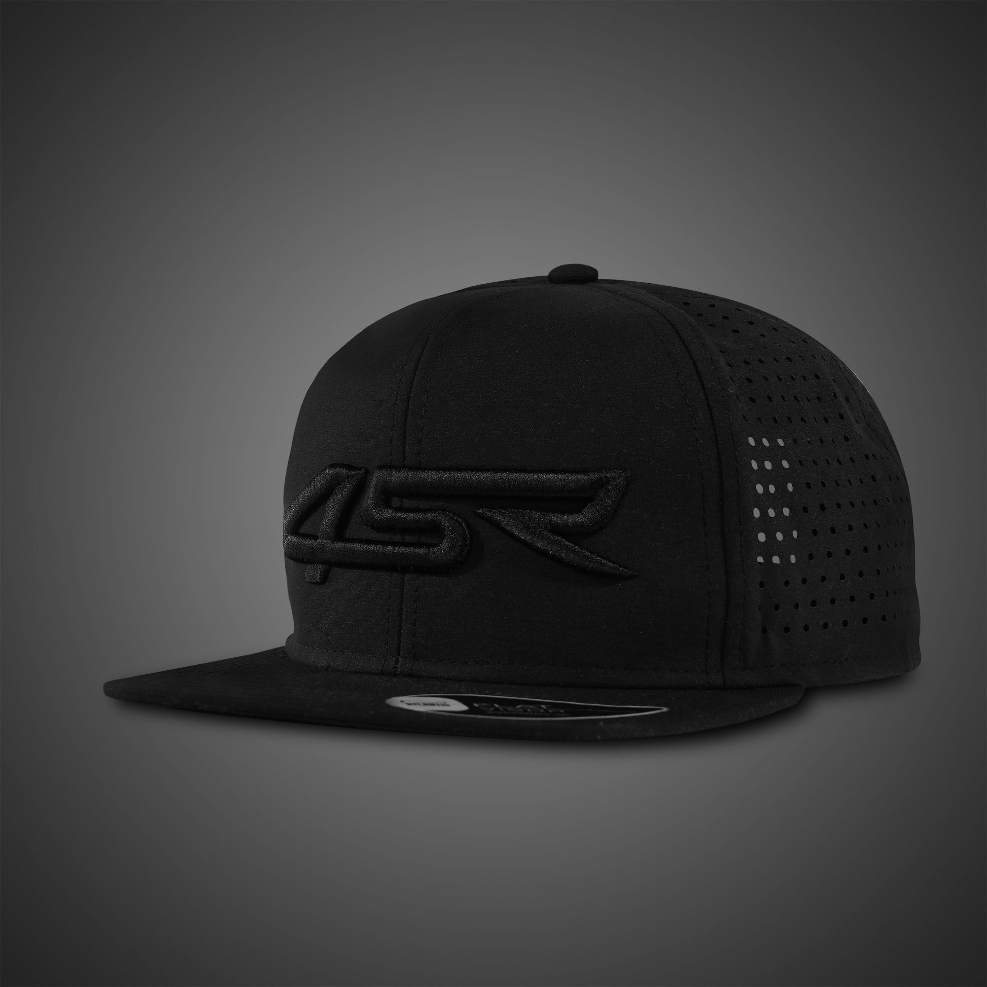 Royal Black Cap with mesh and 4SR 3D logo