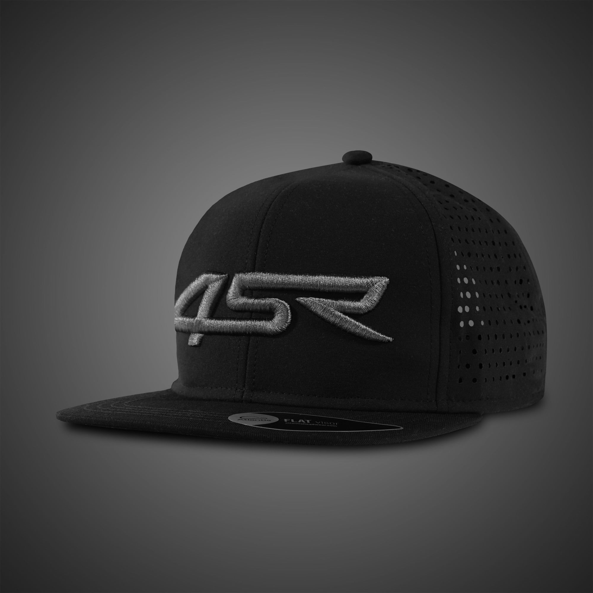 Royal Black Cap with mesh and 4SR 3D logo
