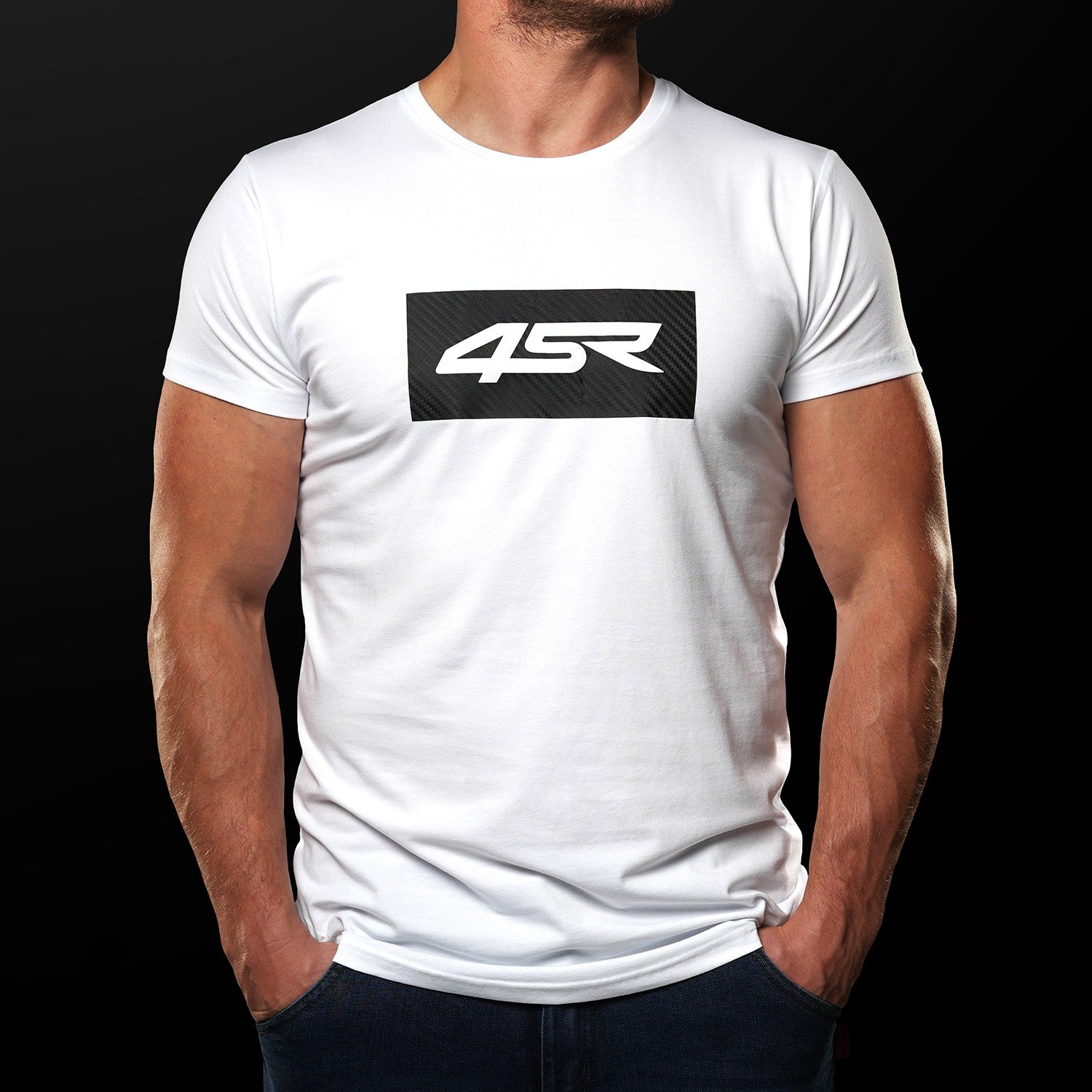 T-Shirt Logo Carbon White by 4SR