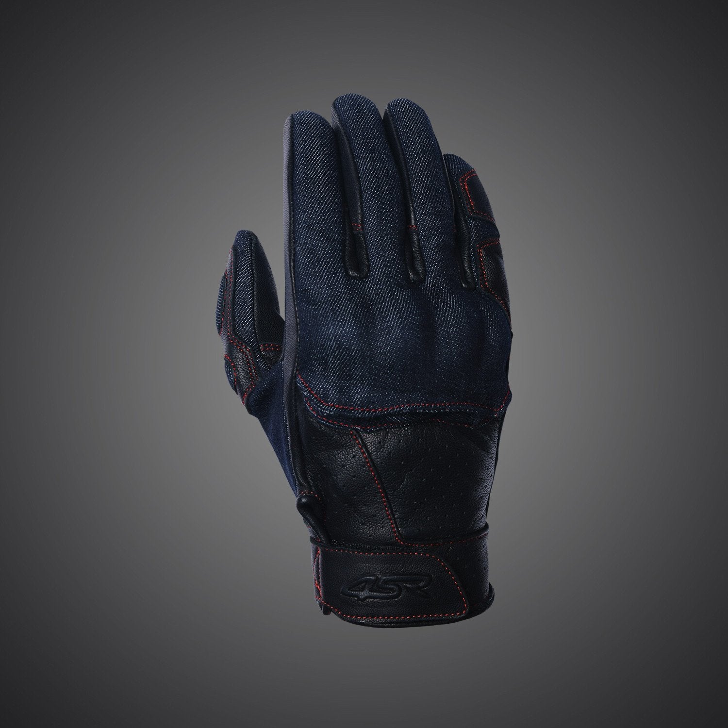4SR Cafe Motorcycle Leather Denim Gloves